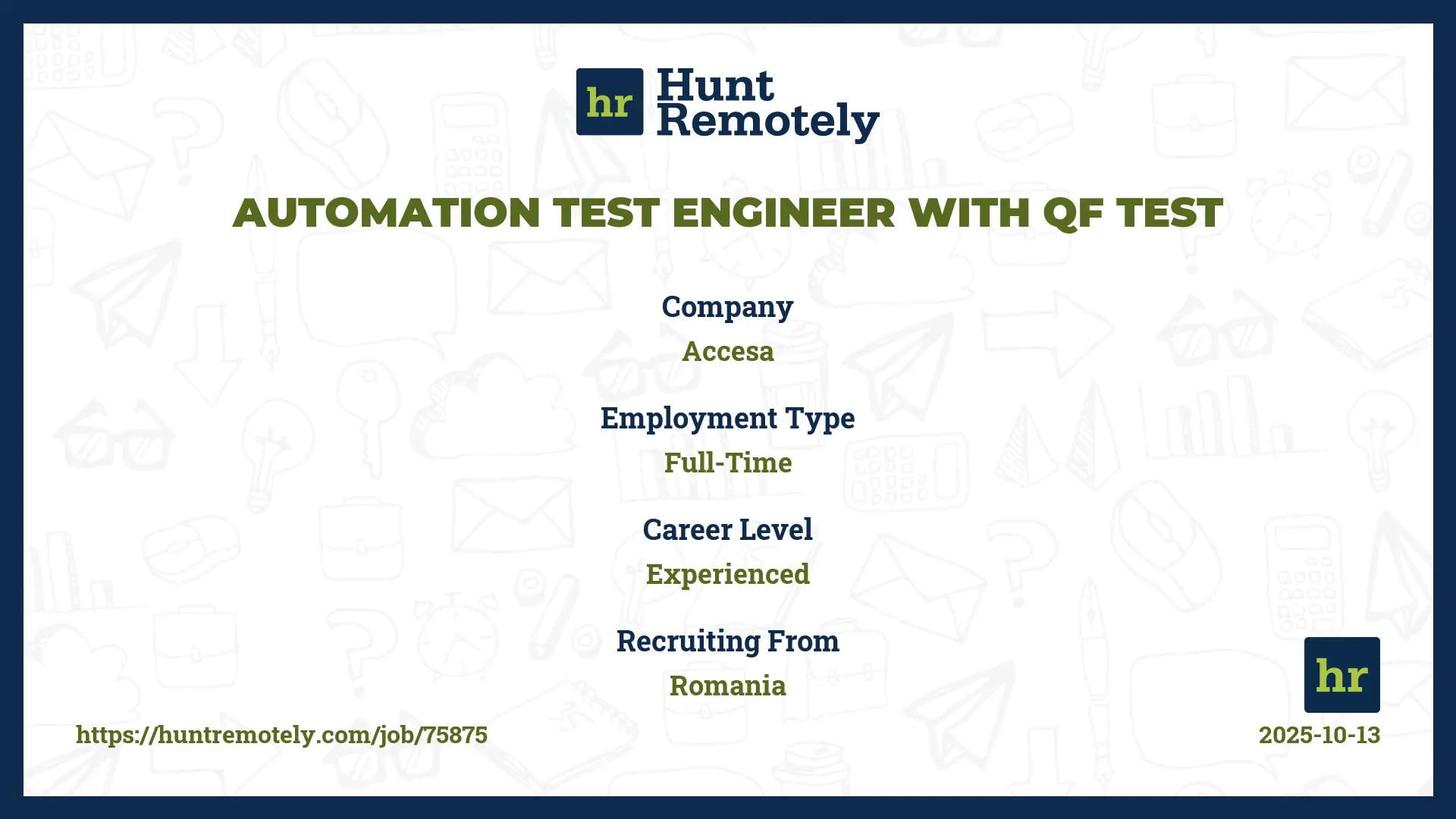 Full-Time Automation Test Engineer with QF Test at Accesa | Hunt Remotely