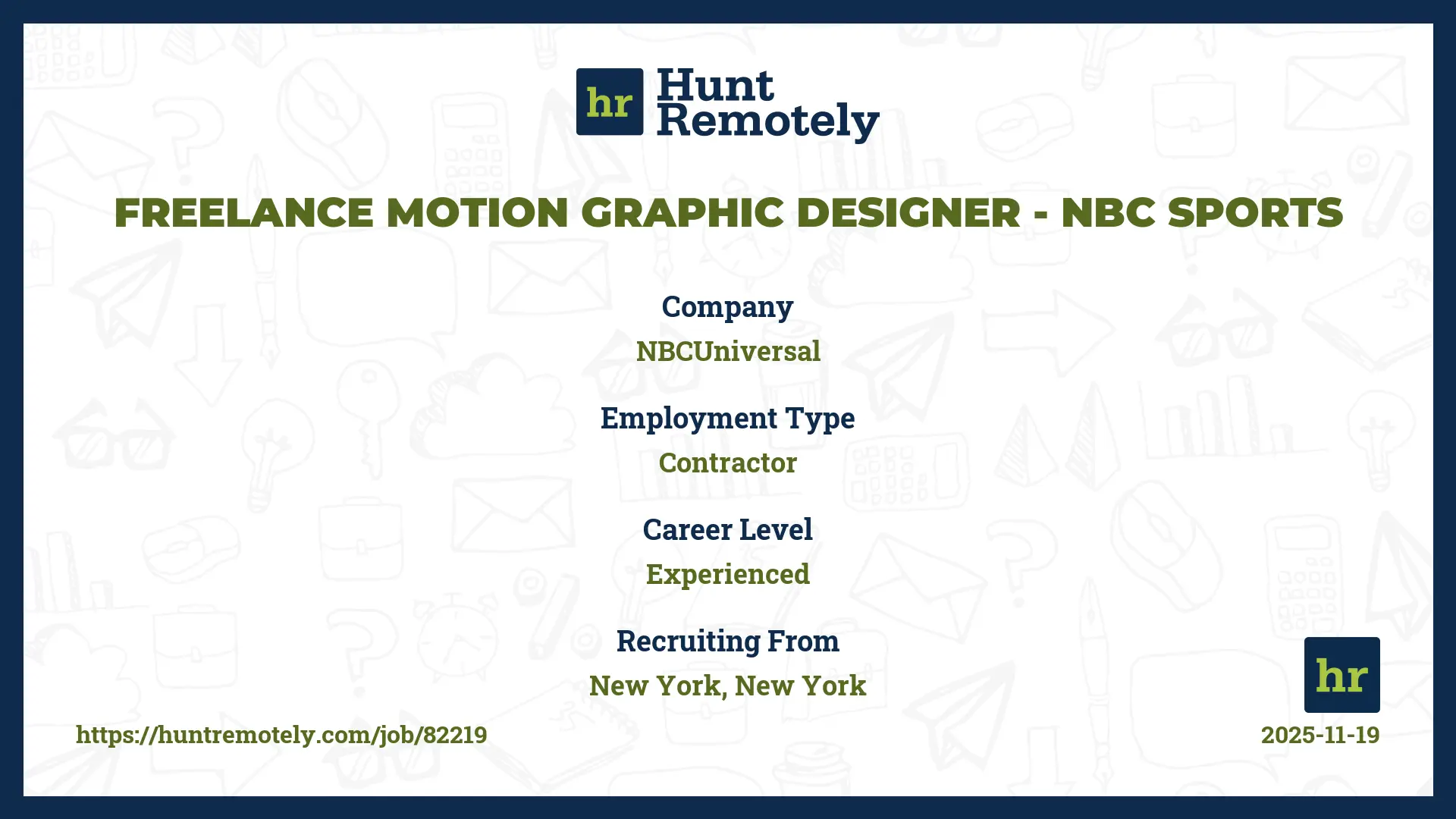 Contractor Freelance Motion Graphic Designer - NBC Sports at ...