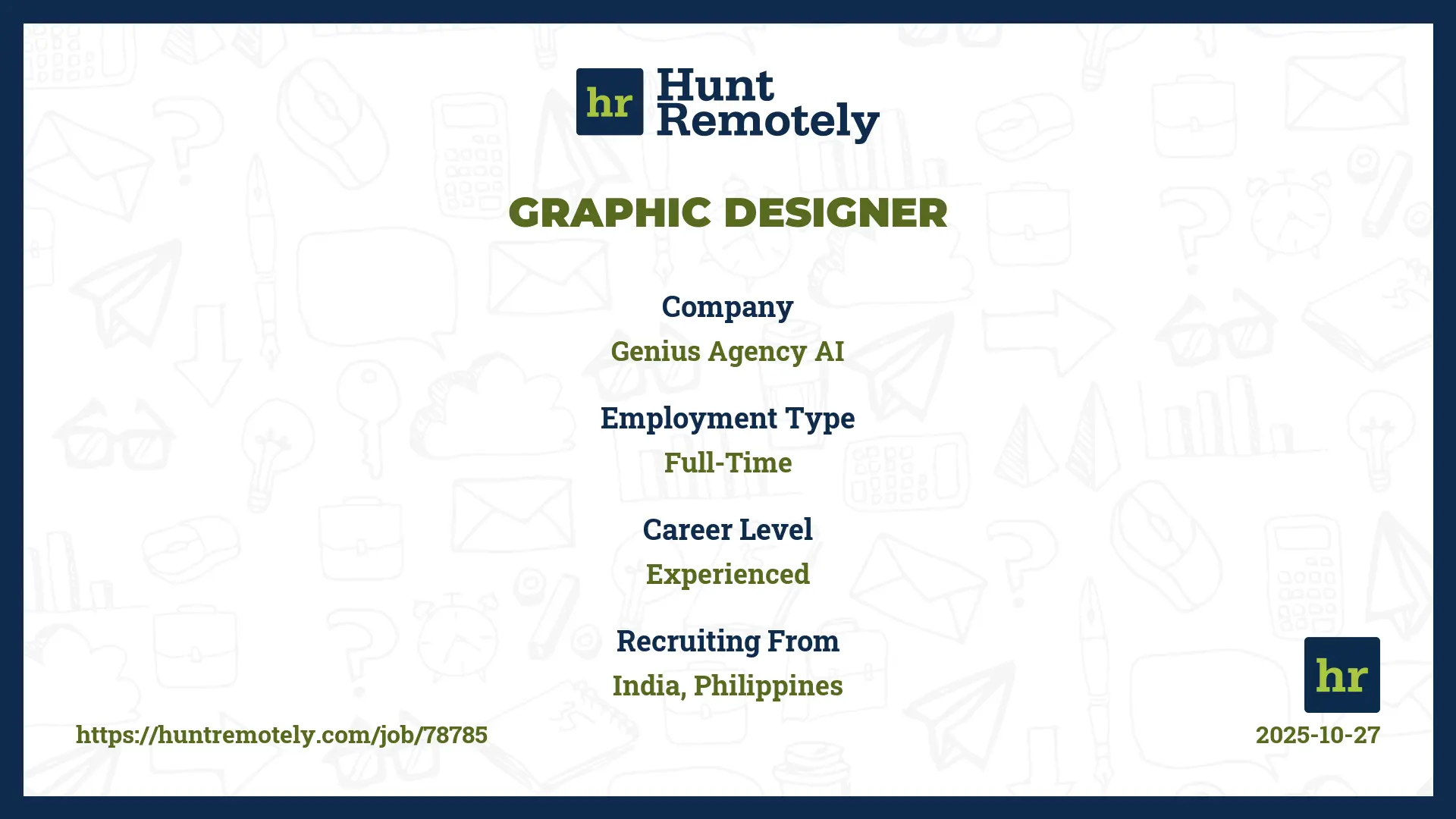 Full-Time Graphic Designer at Genius Agency AI | Hunt Remotely