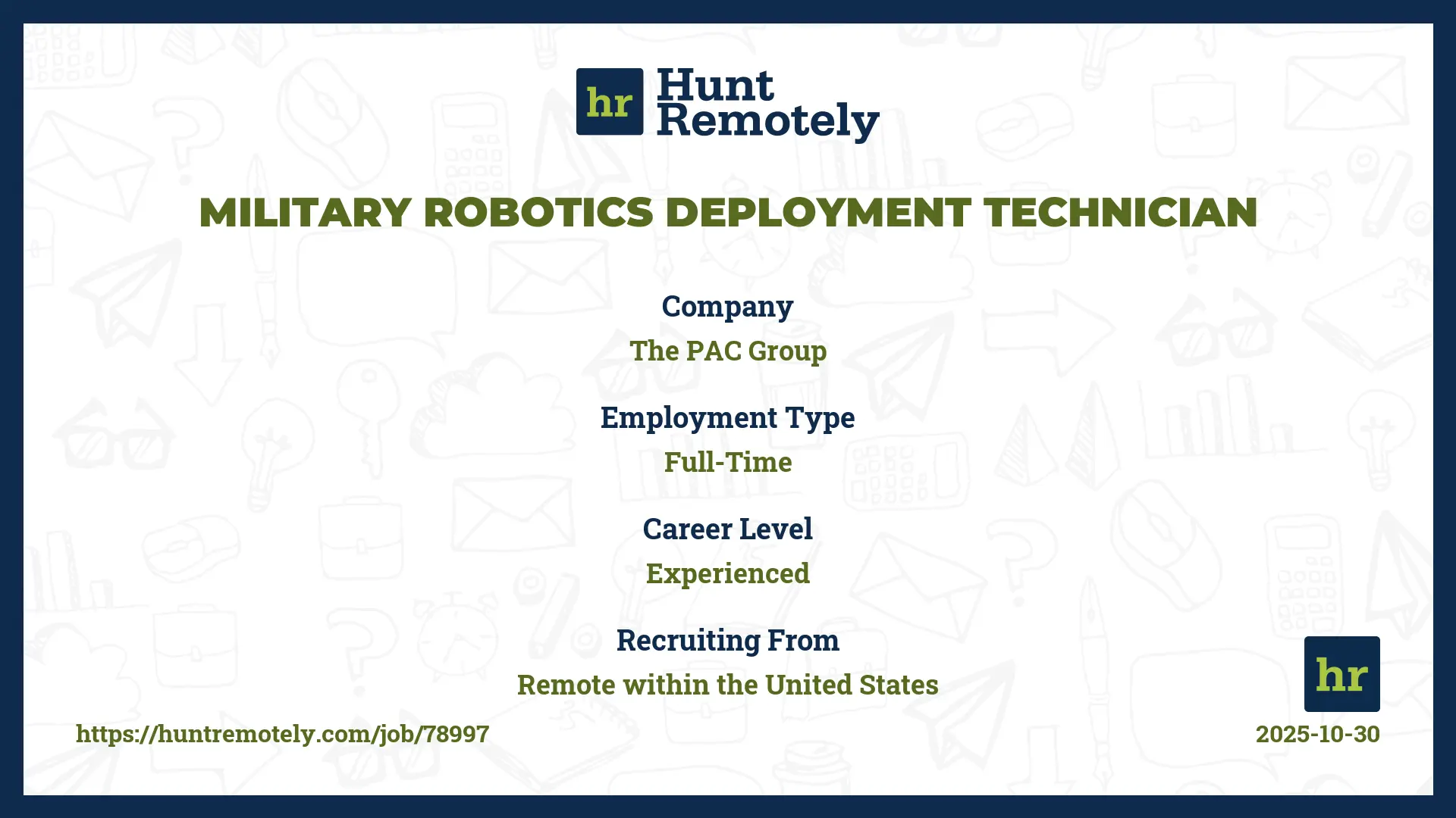 Full-Time Military Robotics Deployment Technician at The PAC Group ...