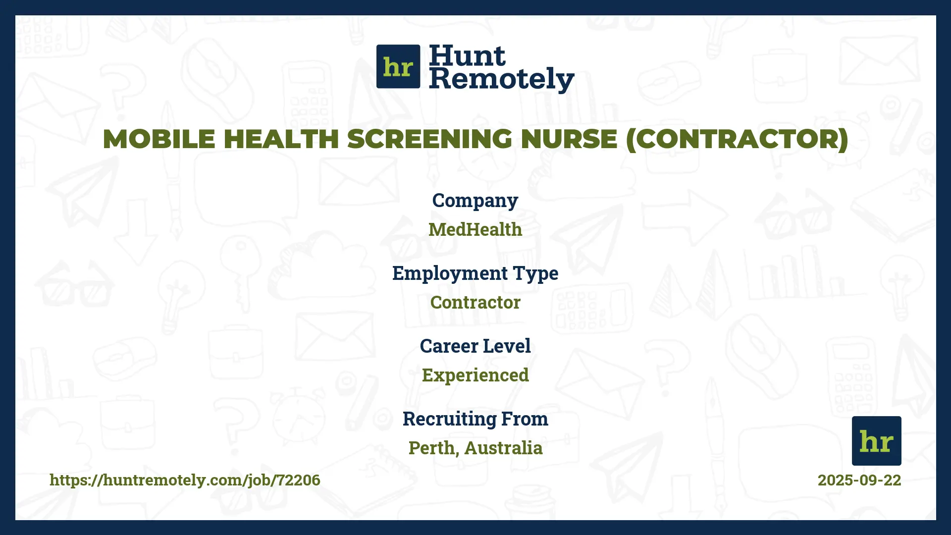 Contractor Mobile Health Screening Nurse (Contractor) at MedHealth ...
