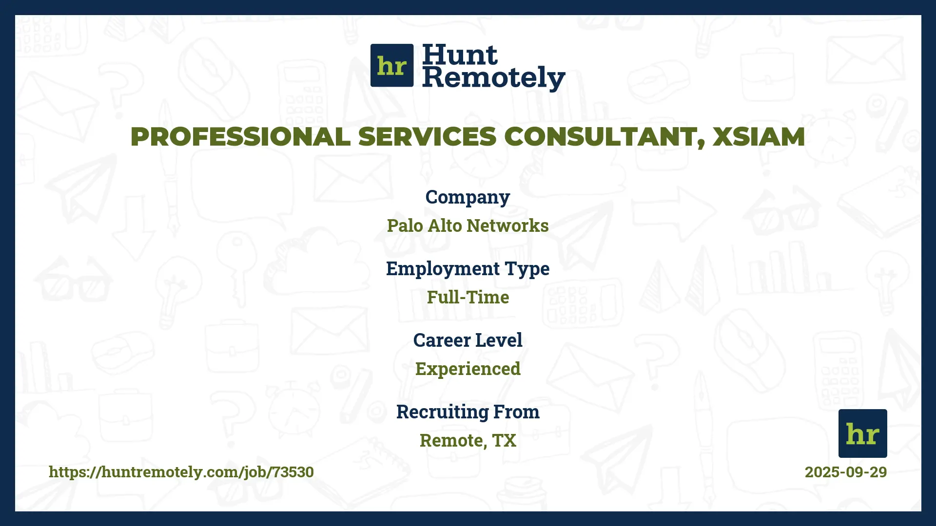 Full-Time Professional Services Consultant, XSIAM at Palo Alto Networks | Hunt Remotely